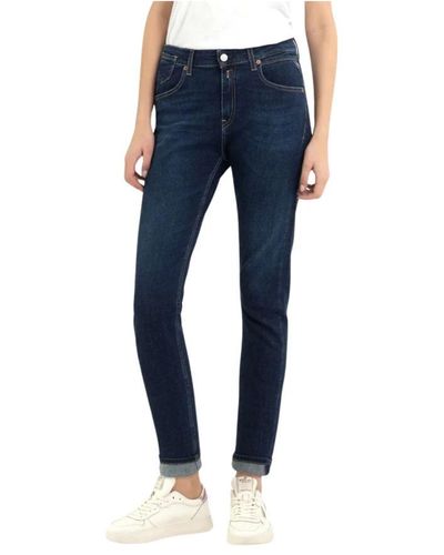 Replay Ripped Skinny Jeans for Women | Lyst