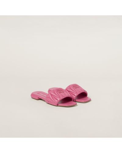Miu Miu Slides for Women - Up to 53% off | Lyst