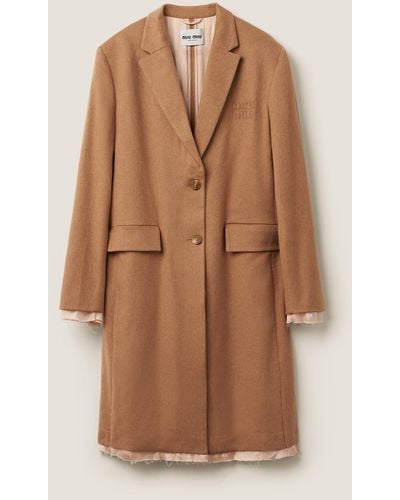 Brown Miu Miu Coats for Women | Lyst