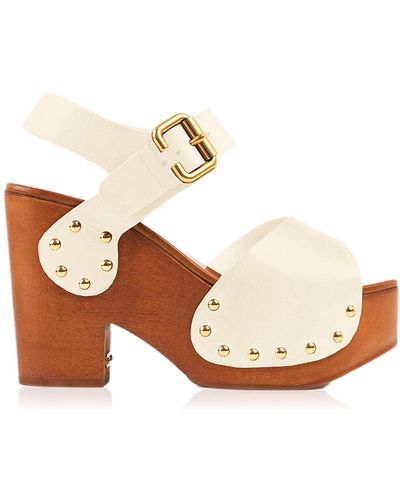 White Chloé Heels for Women | Lyst