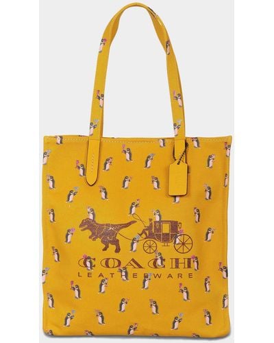Yellow COACH Tote bags for Women | Lyst