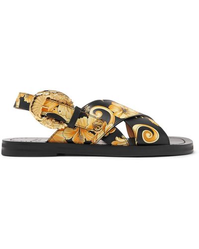 Metallic Versace Sandals and Slides for Men | Lyst