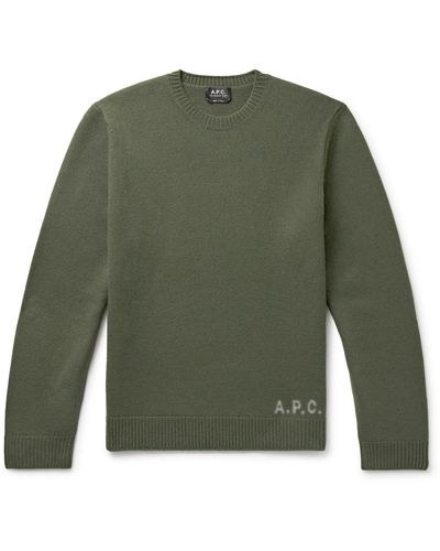 Green A.P.C. Knitwear for Men | Lyst