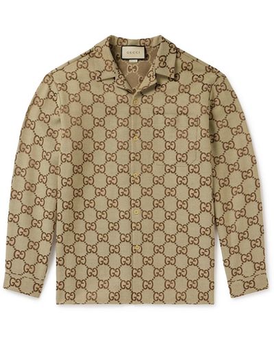 Brown Gucci Shirts for Men | Lyst
