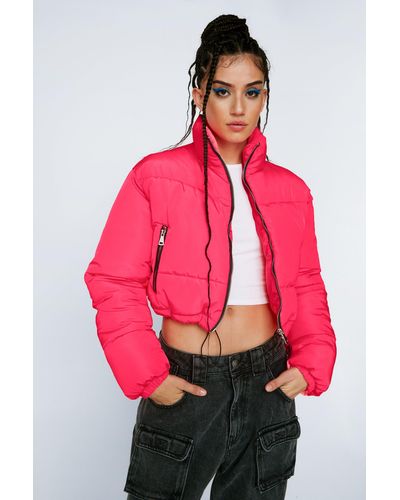 Red Cropped Puffer Jackets for Women - Up to 80% off | Lyst
