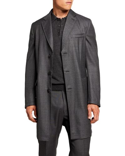 Gray Brioni Coats for Men | Lyst
