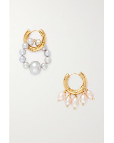 Metallic Timeless Pearly Earrings and ear cuffs for Women | Lyst