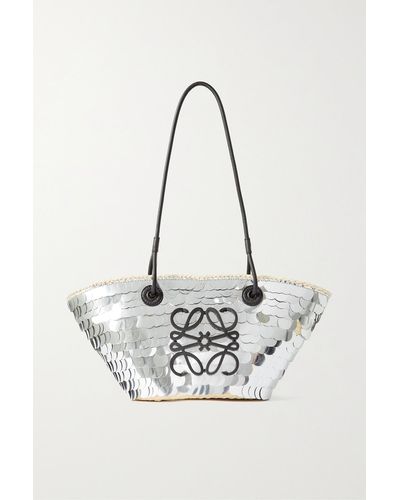 Sacs cabas de plage et en paille Blanc Loewe pour femme | Lyst