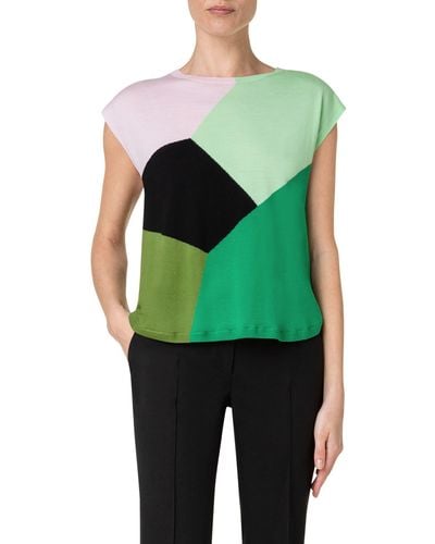 Green Akris Punto Tops for Women | Lyst
