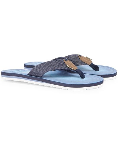 Blue Barbour Sandals, slides and flip flops for Men | Lyst