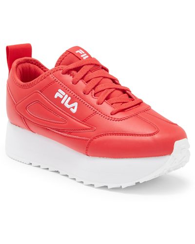 Red Fila Shoes for Women | Lyst