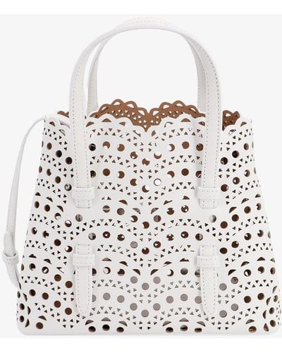 White Alaïa Tote bags for Women | Lyst