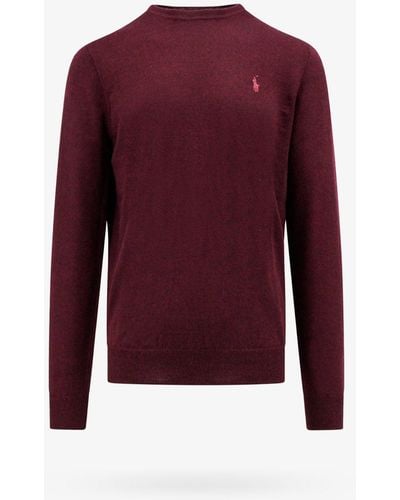 Red Polo Ralph Lauren Knitwear for Men | Lyst