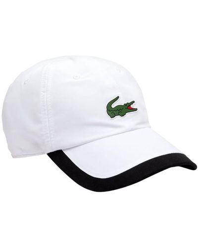 White Lacoste Hats for Men | Lyst