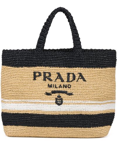 Black Prada Beach bag tote and straw bags for Women | Lyst