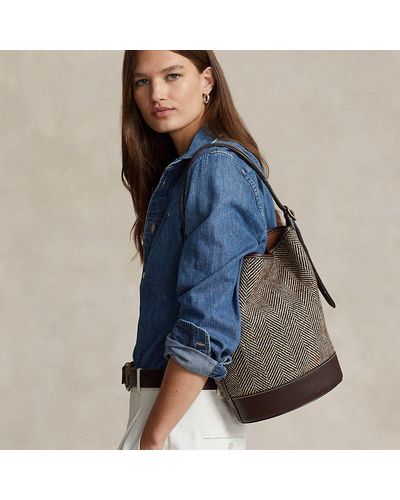 Blue Ralph Lauren Bucket bags and bucket purses for Women | Lyst