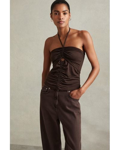 Chocolate Brown Tops for Women | Lyst