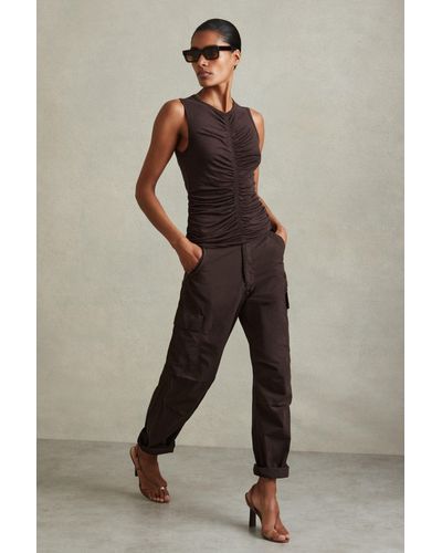 Chocolate Brown Tops for Women | Lyst