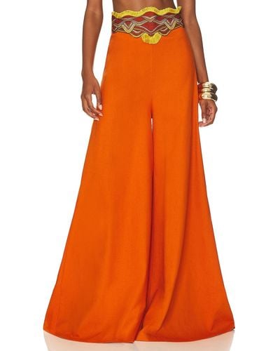 Orange Andrea Iyamah Pants for Women | Lyst