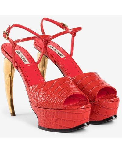 Red Roberto Cavalli Shoes for Women | Lyst