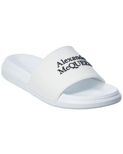 White Alexander McQueen Sandals and Slides for Men | Lyst