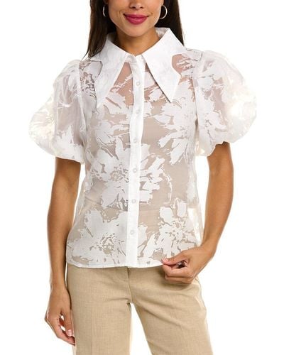 White Sheer Blouses For Women Up To 90 Off Lyst