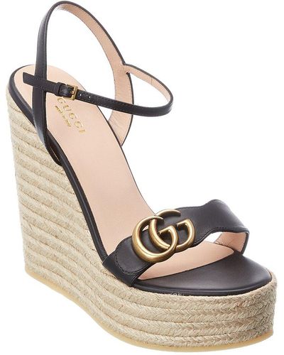Gucci Leather Platform Sandals for Women - Up to 44% off | Lyst