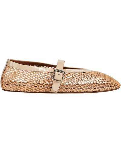 Natural Alaïa Flats for Women | Lyst