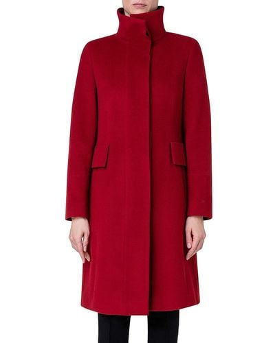 Red Akris Punto Coats for Women | Lyst