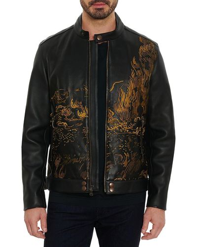 Men's Robert Graham Leather jackets from $125 | Lyst
