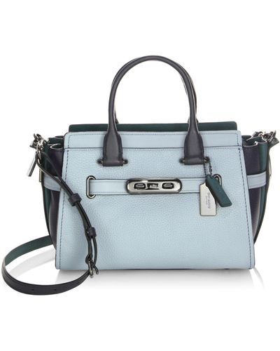 Blue COACH Satchel bags and purses for Women | Lyst