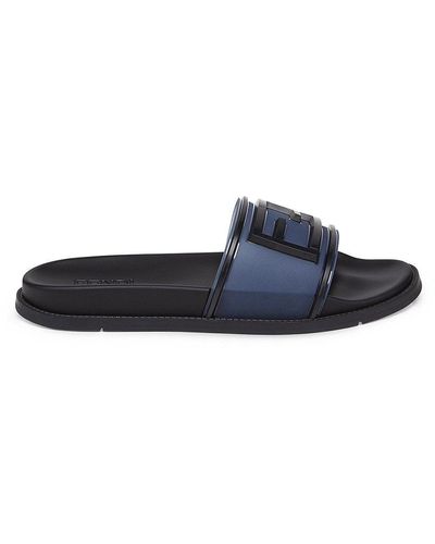 Blue Fendi Sandals, slides and flip flops for Men | Lyst