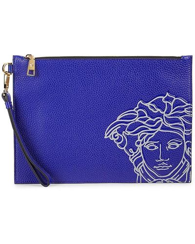 Blue Versace Pouches and wristlets for Men | Lyst