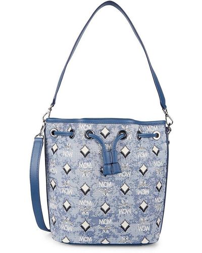 Blue MCM Bucket bags and bucket purses for Women | Lyst