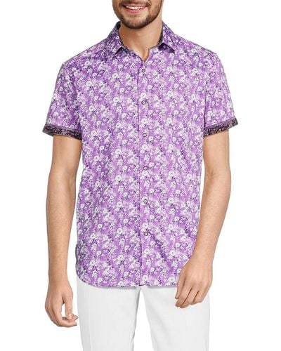 Purple Robert Graham Shirts for Men | Lyst