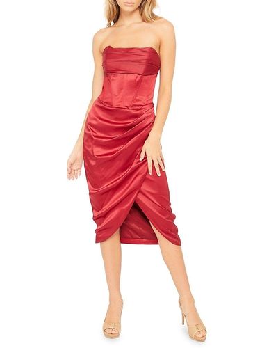 Red Strapless Corset Dresses for Women - Up to 73% off | Lyst