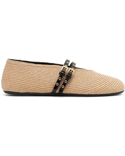 Natural Alaïa Flats for Women | Lyst