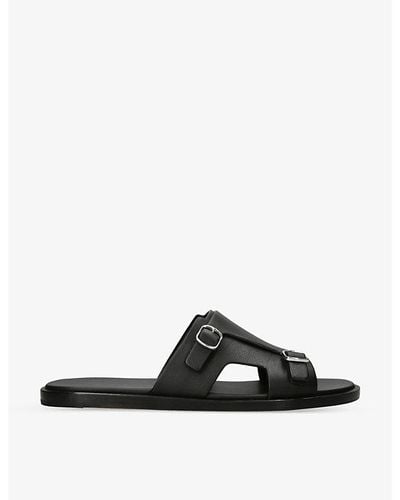 Black Santoni Sandals, slides and flip flops for Men | Lyst