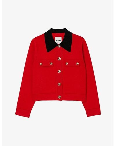 Red Sandro Jackets for Women | Lyst