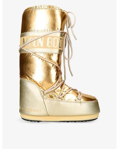 Metallic Moon Boot Shoes for Women | Lyst