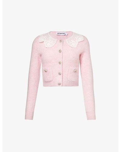 Pink Self-Portrait Knitwear for Women | Lyst