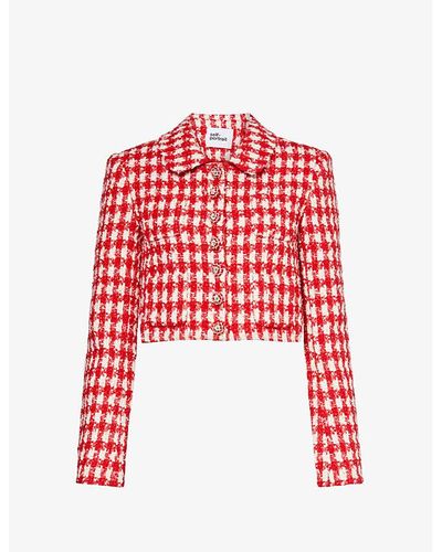 Red Self-Portrait Jackets for Women | Lyst