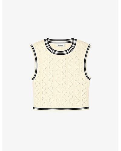 Natural Sandro Tops for Women | Lyst