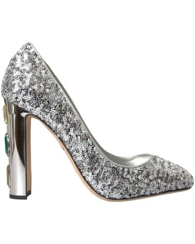 Silver Pump shoes for Women | Lyst