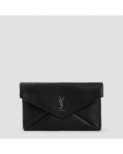 Black Saint Laurent Pouches and wristlets for Men | Lyst