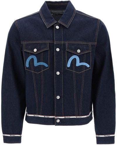 Blue Evisu Jackets for Men | Lyst