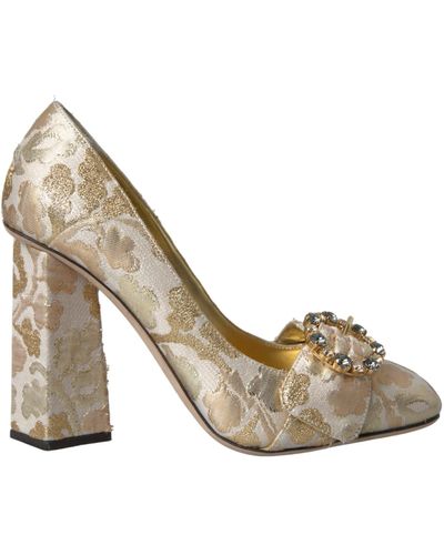 Gold Pump shoes for Women | Lyst