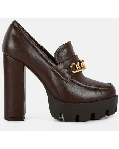 Brown LONDON RAG Heels for Women | Lyst
