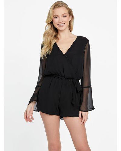 Black Guess Factory Jumpsuits and rompers for Women | Lyst