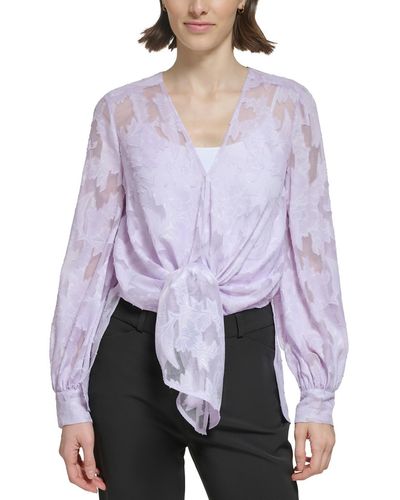 Purple Donna Karan Tops For Women Lyst